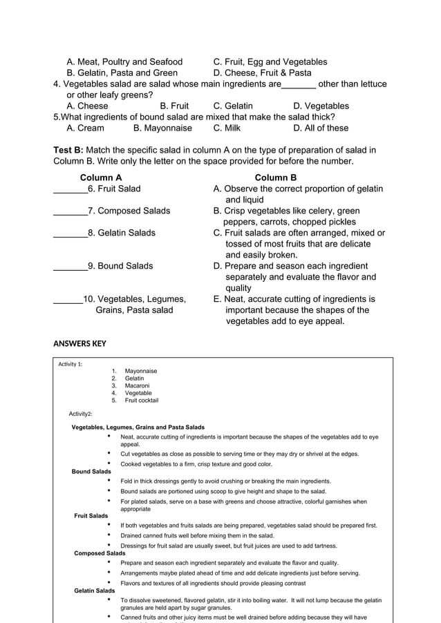 Cookery-9-LAS-Q2-W2-learning activity sheet | DOCX