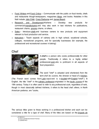 Cookery -module_1 | DOCX