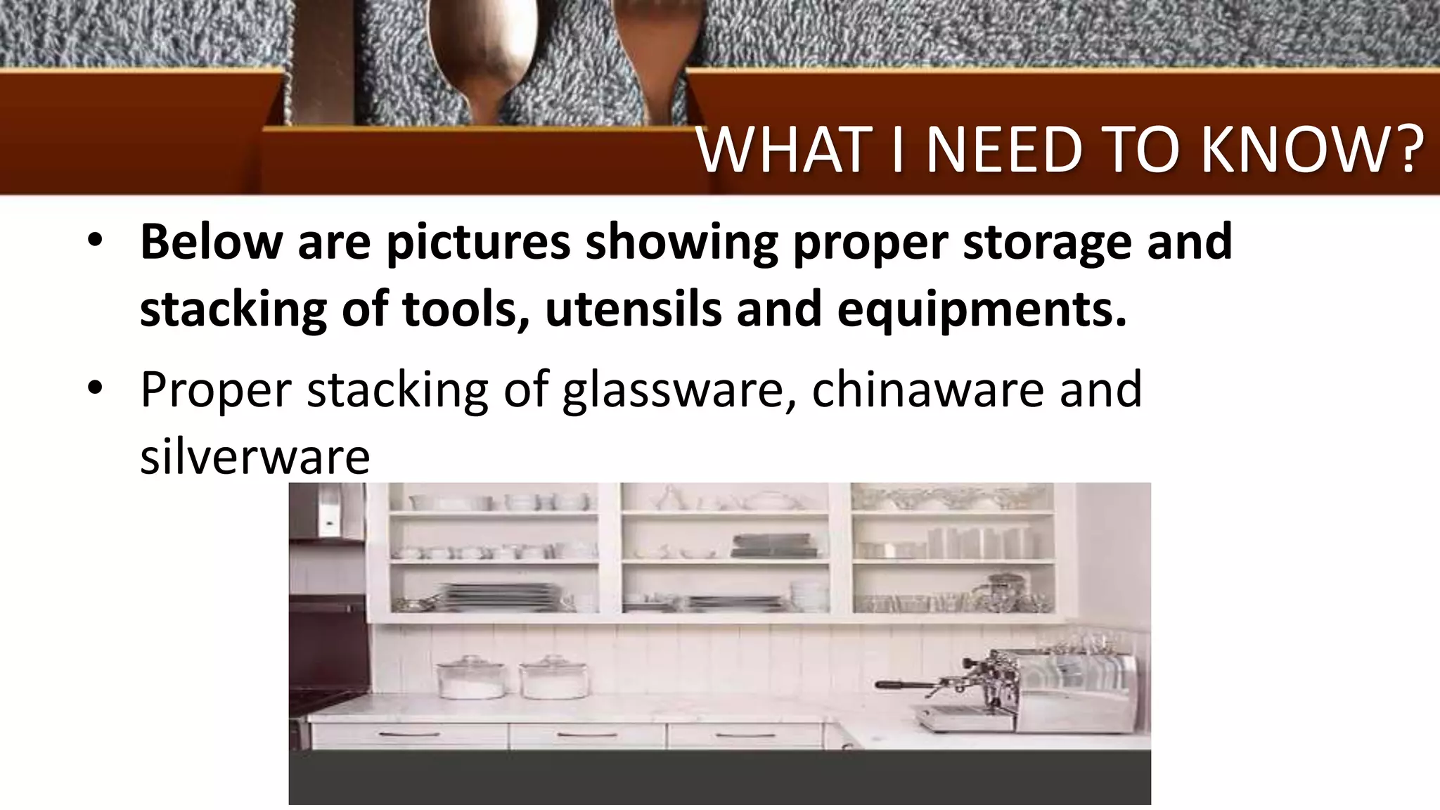 Use and maintain kitchen tools and equipment | PPTX