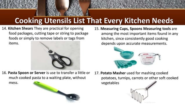 Use and maintain kitchen tools and equipment | PPTX | Home Appliances ...
