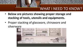 Use and maintain kitchen tools and equipment | PPTX