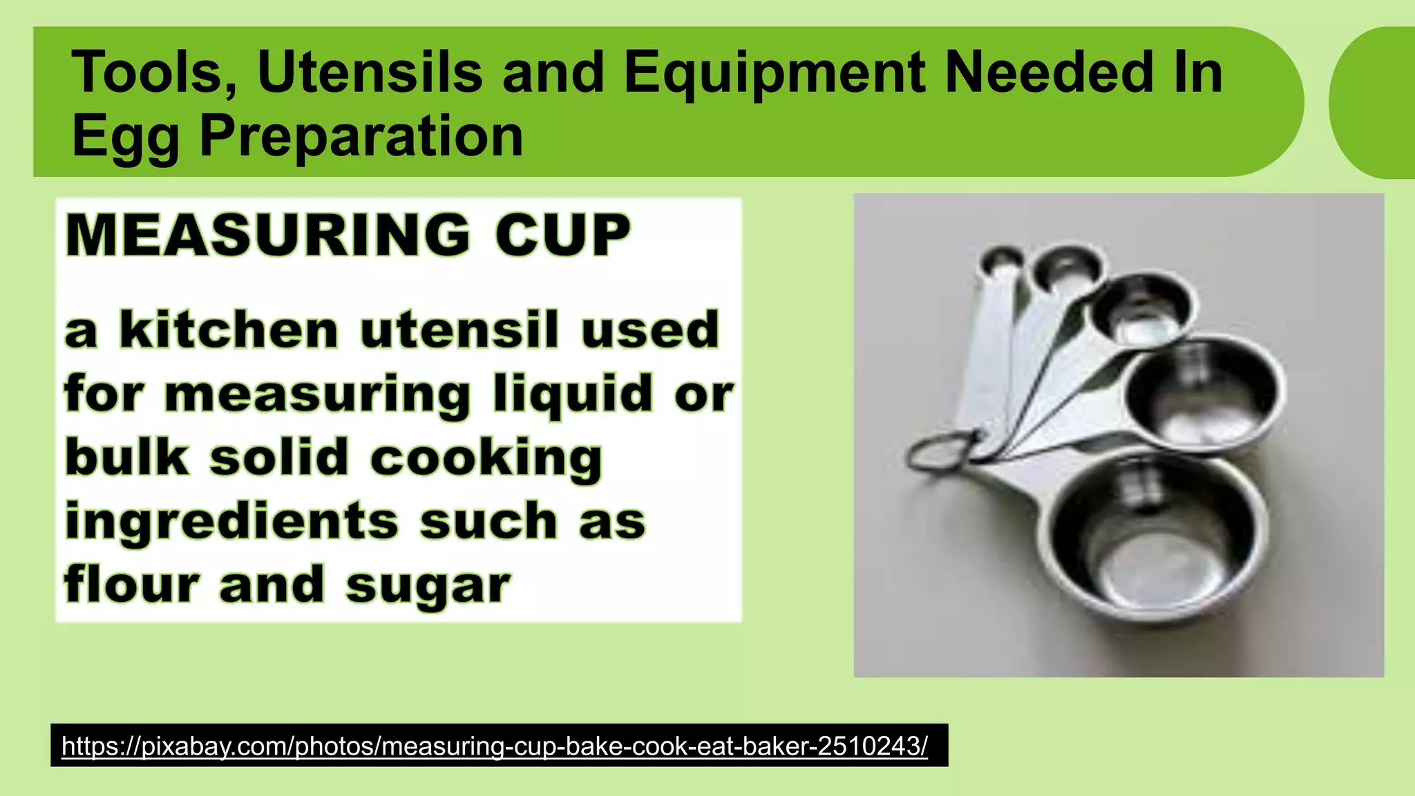 COOKERY 10- lesson 1 ,Tools and equipments Needed in Preparing egg ...