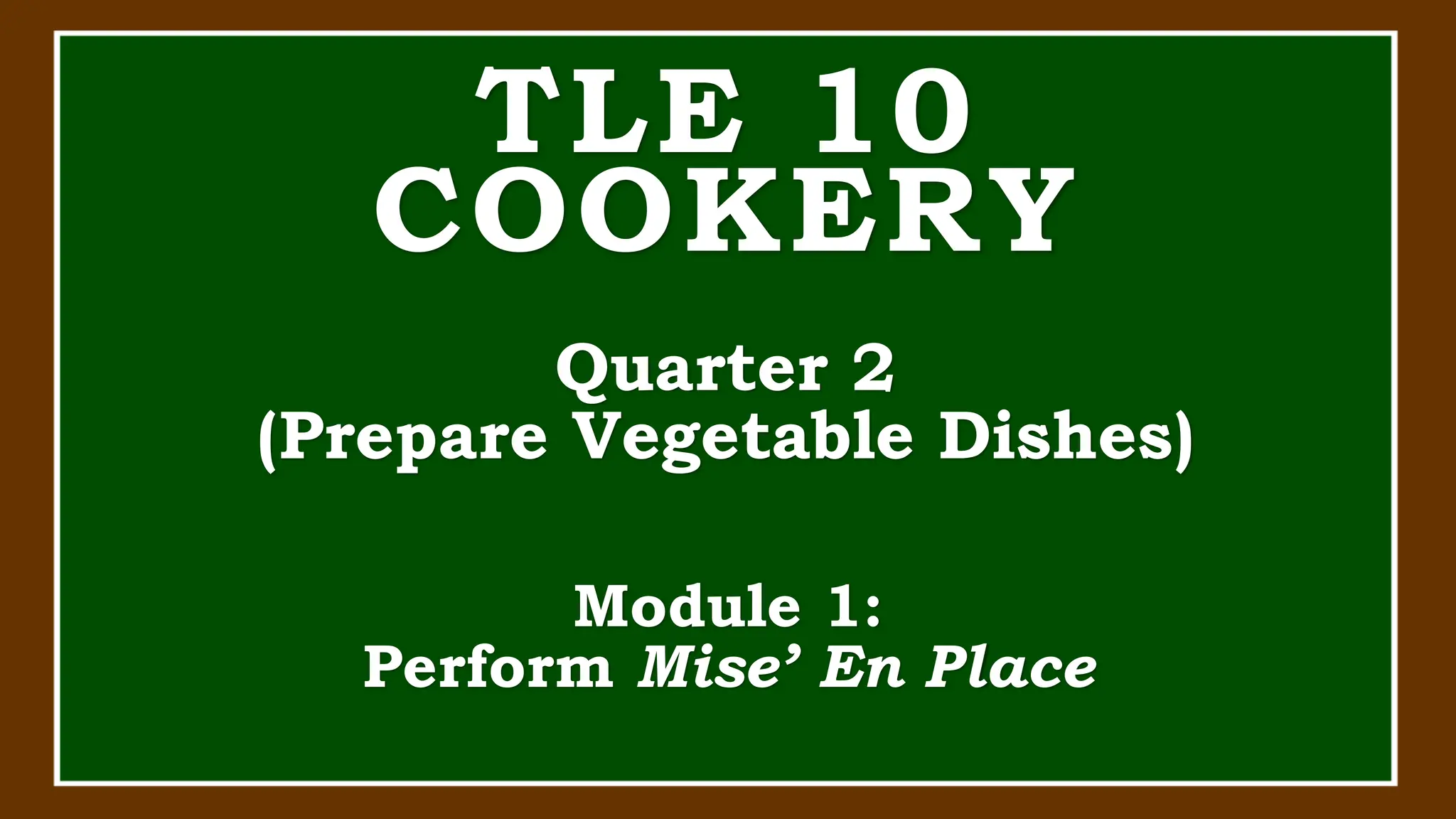 cookery 10 quarter 2 m1. under melcs please download | PPTX