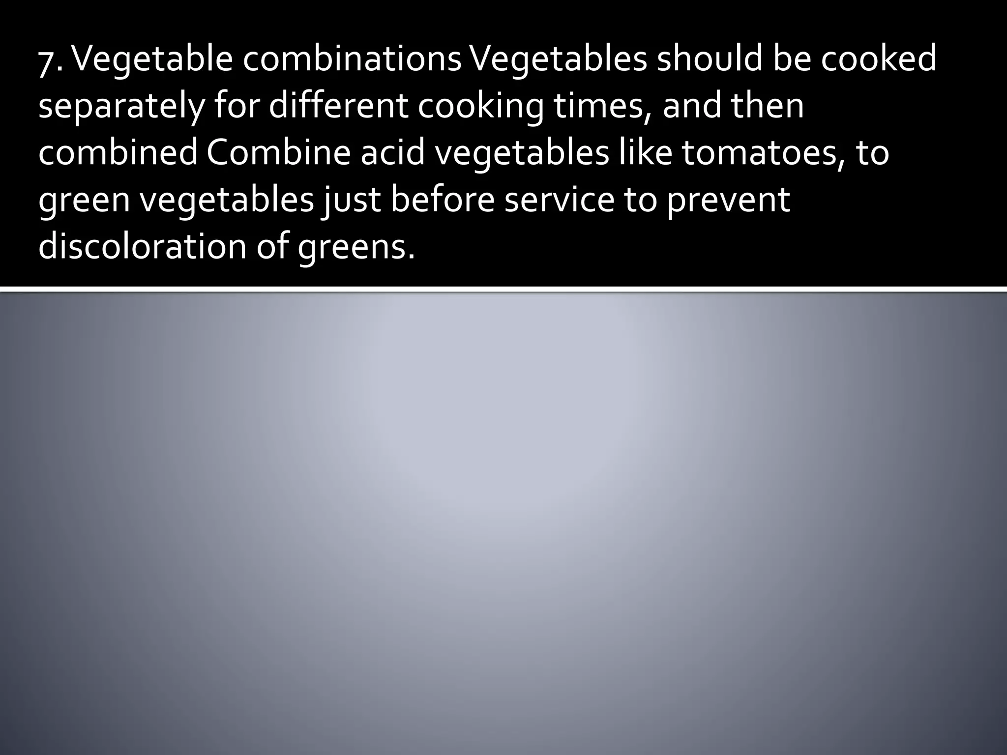 Cookery 10 vegetables | PPTX