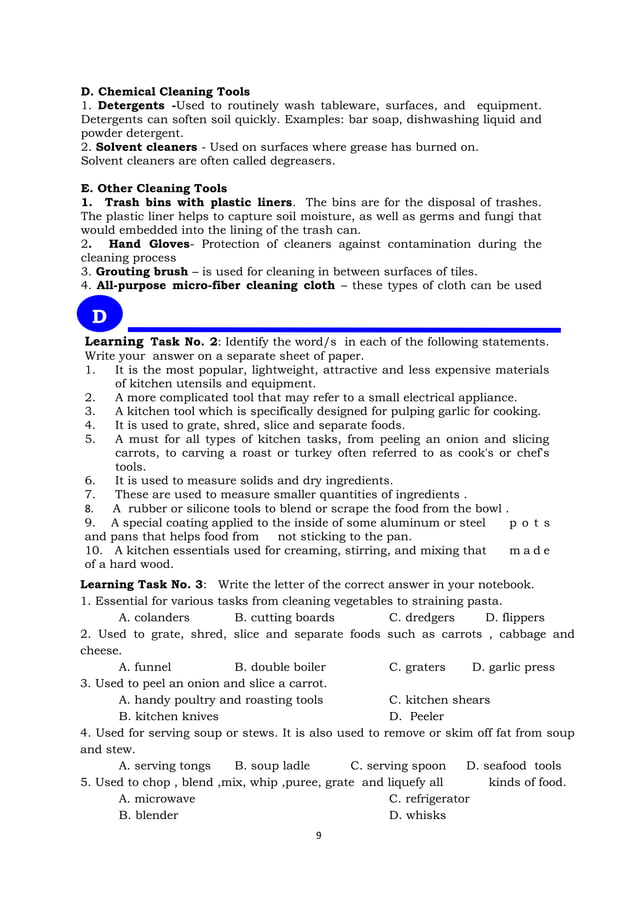 cookery 7 Identify kitchen tools, utensils and equipment in the kitchen.pdf