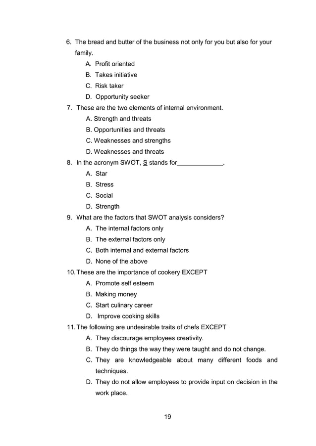 COOKERY 7 Module 1.pdf | Educational Assessment | Education