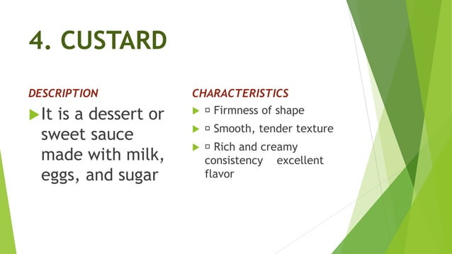 COOKERY 9-DESSERT CLASSIFICATION PPT.pptx | Desserts and Baking | Food ...