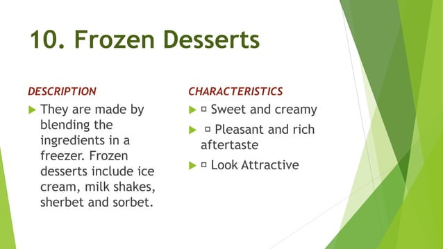 COOKERY 9-DESSERT CLASSIFICATION PPT.pptx | Desserts and Baking | Food & Drink
