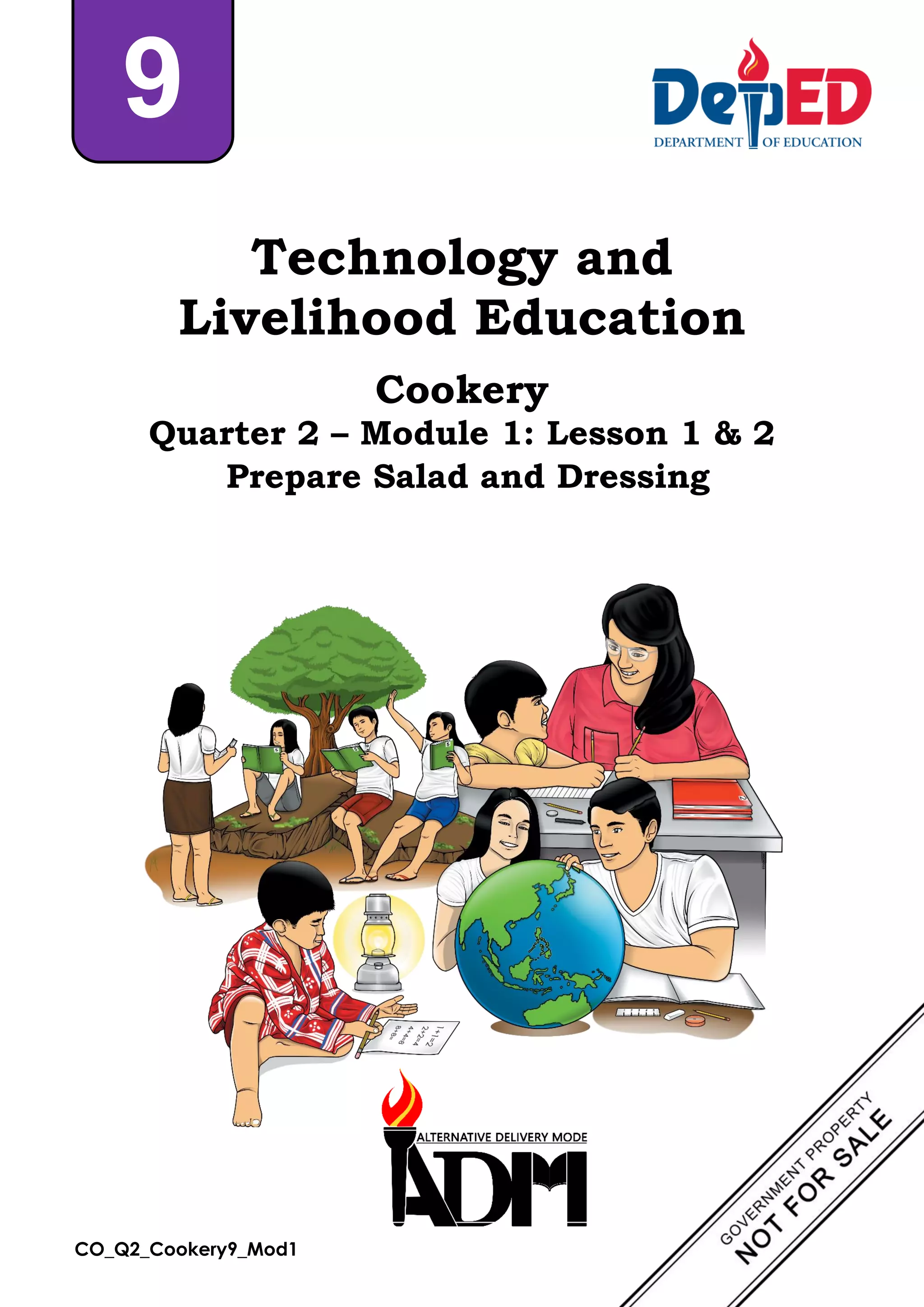 Cookery9 q2 mod1_lesson1-2_prepare_saladanddressing_v4 | PDF