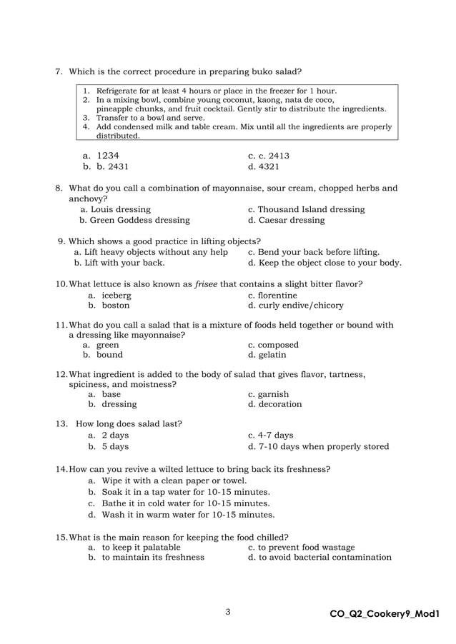 Cookery9 q2 mod1_lesson1-2_prepare_saladanddressing_v4 | PDF
