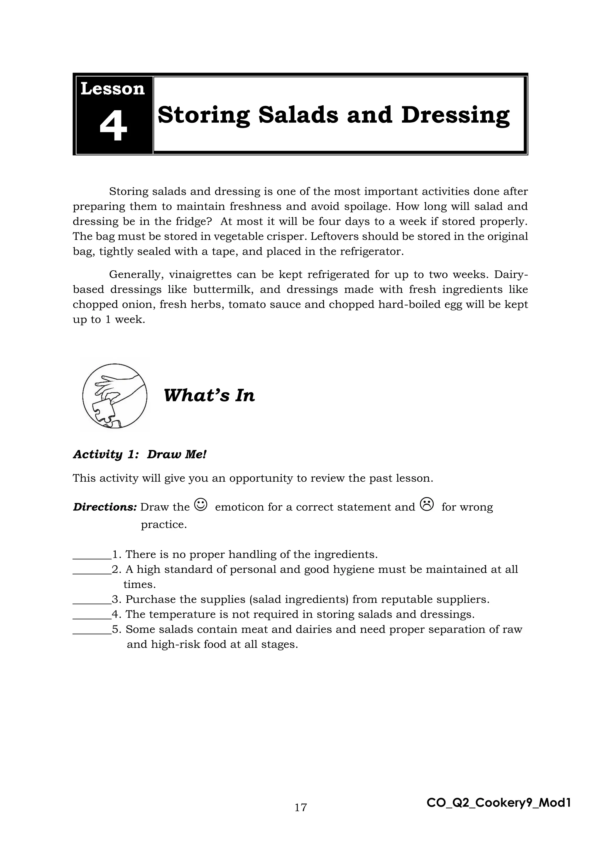 Cookery9 q2 mod1_lesson3-4_prepare_saladanddressing_v3 | PDF