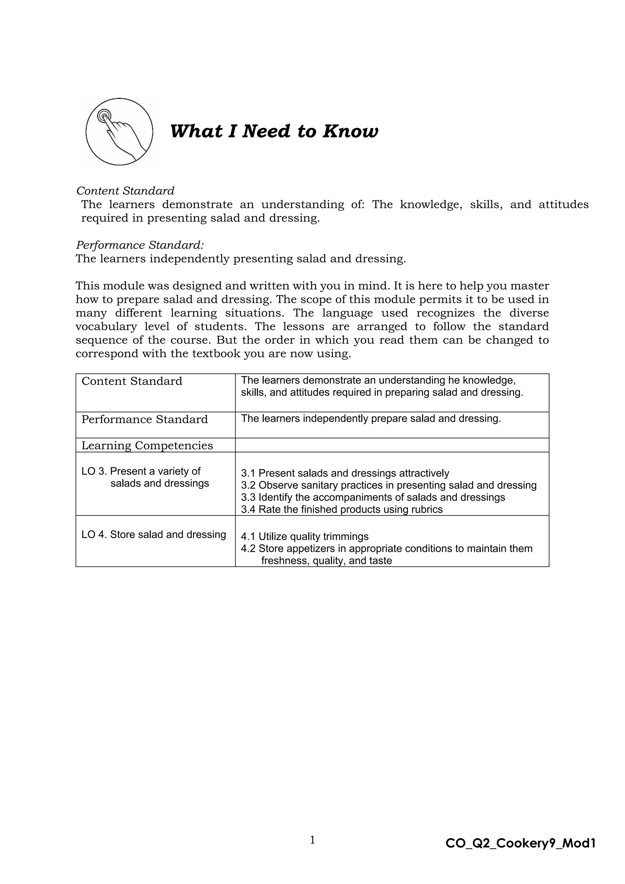 Cookery9 q2 mod1_lesson3-4_prepare_saladanddressing_v3 | PDF