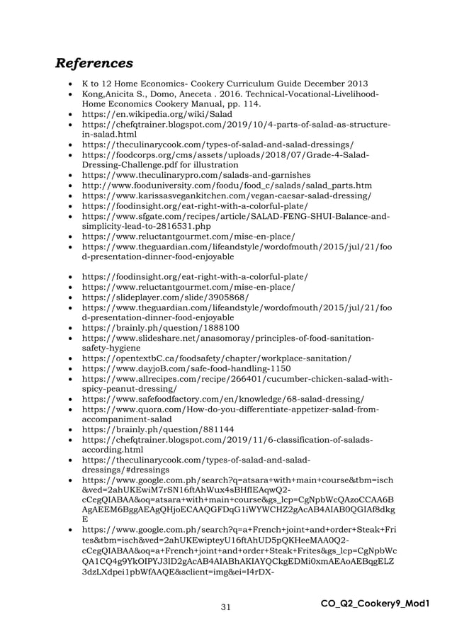 Cookery9 q2 mod1_lesson3-4_prepare_saladanddressing_v3 | PDF