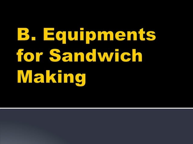 Cookery 9 SANDWICH | PPTX