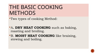 cookery chapter 1 all about cookery and foods | PPTX
