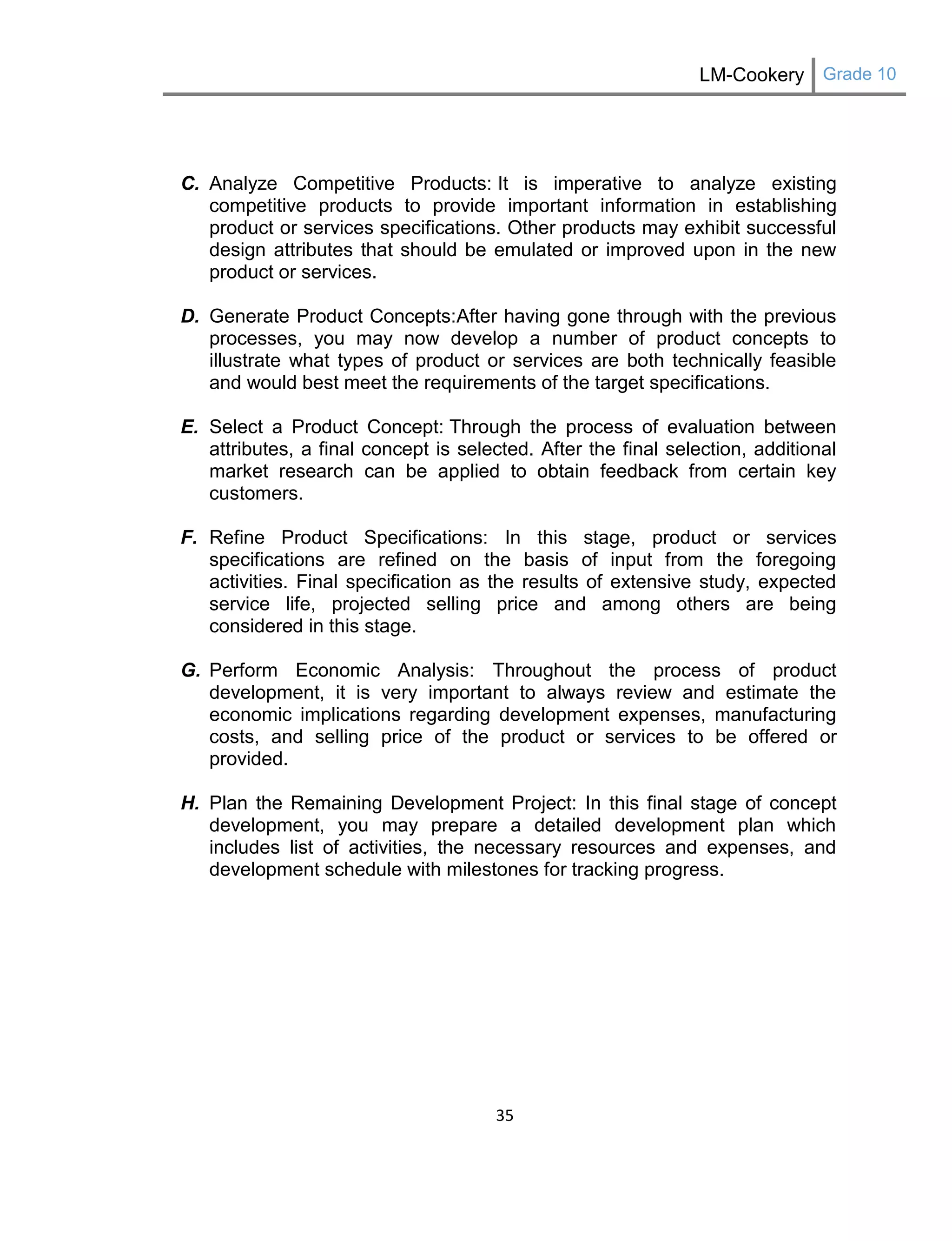 Learning Module Cookery Grade 10 | PDF