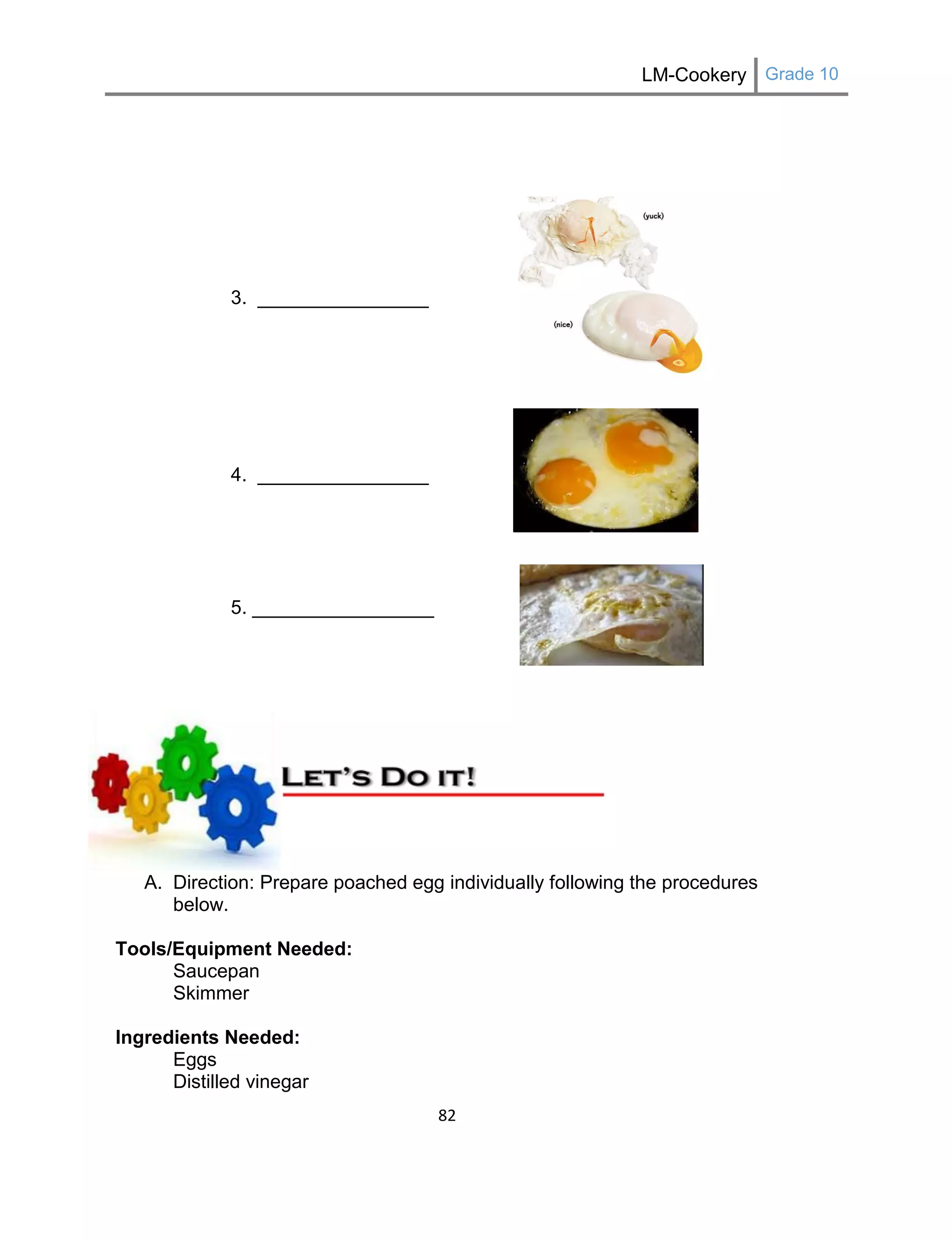 Learning Module Cookery Grade 10 | PDF