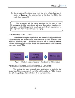 Learning Module Cookery Grade 10 | PDF