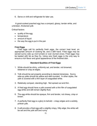 Learning Module Cookery Grade 10 | PDF