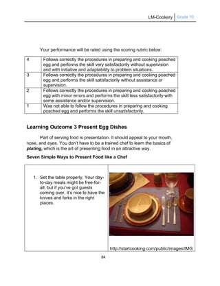 Learning Module Cookery Grade 10 | PDF