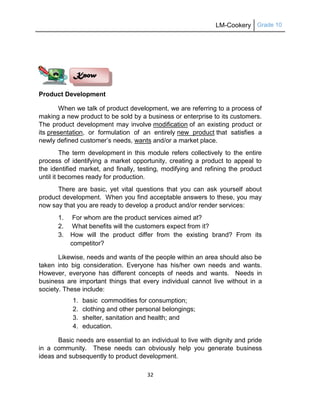 Learning Module Cookery Grade 10 | PDF