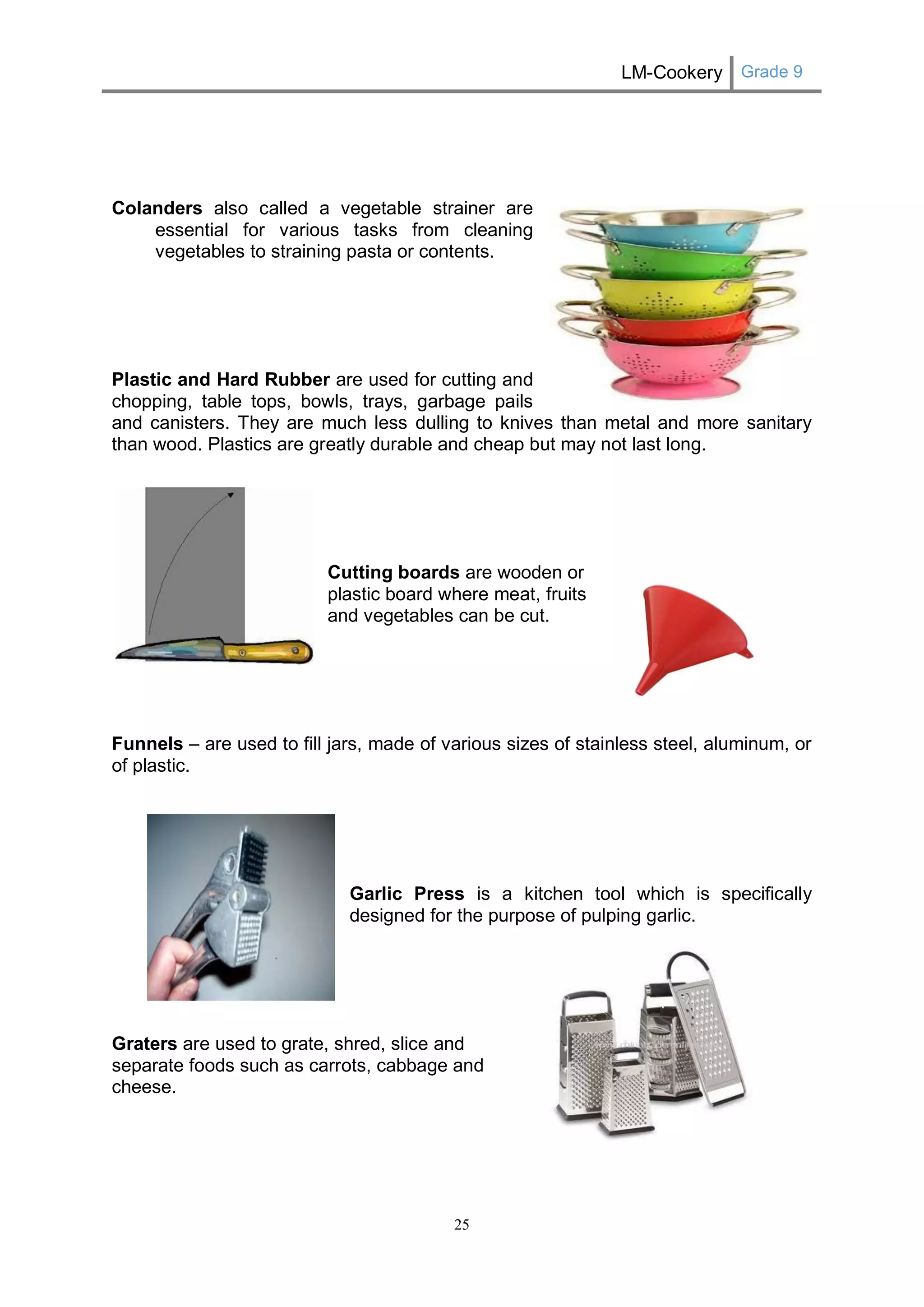 Learning Module Cookery G9 | PDF