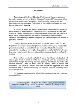 Learning Module Cookery G9 | PDF