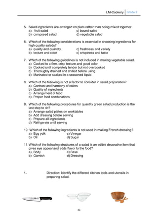 Learning Module Cookery G9 | PDF