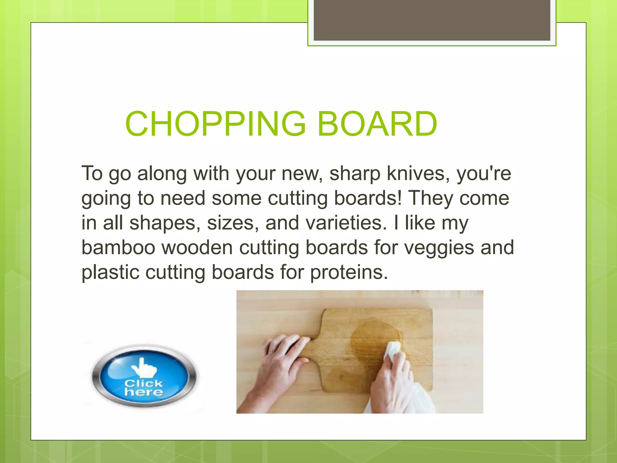 Cookery Grade 9 Tools and Equipment used | PPTX