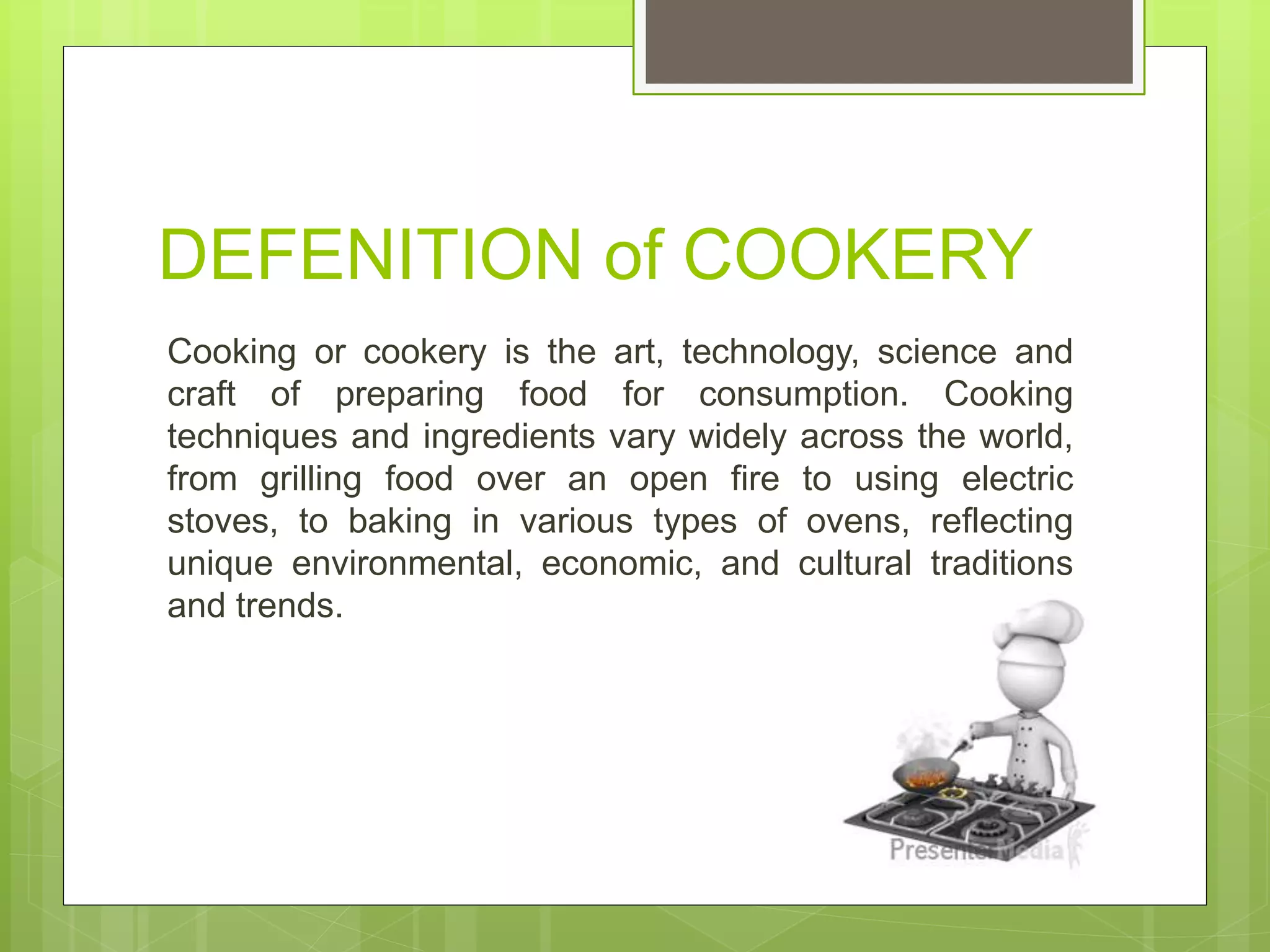 Cookery Grade 9 Tools and Equipment used | PPTX