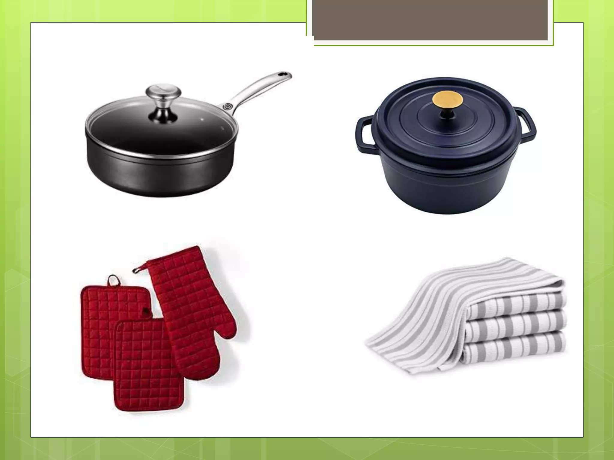 Cookery Grade 9 Tools and Equipment used | PPTX