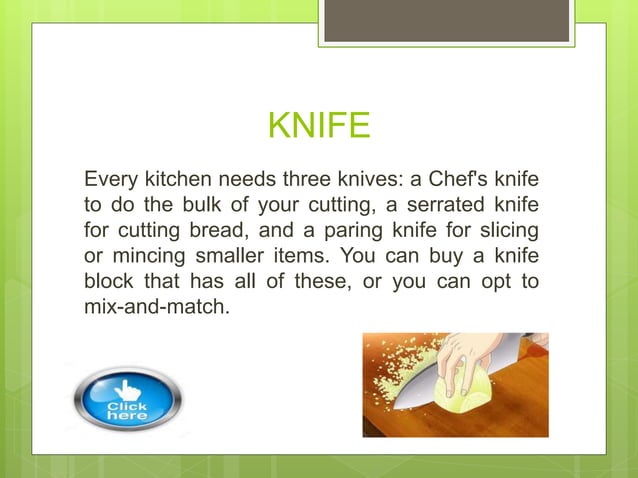 Cookery Grade 9 Tools and Equipment used | PPTX