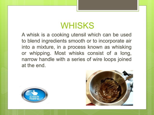 Cookery Grade 9 Tools and Equipment used | PPTX