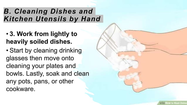 Cookery lesson 5 dishwashing method.pptx | Cooking | Food & Drink