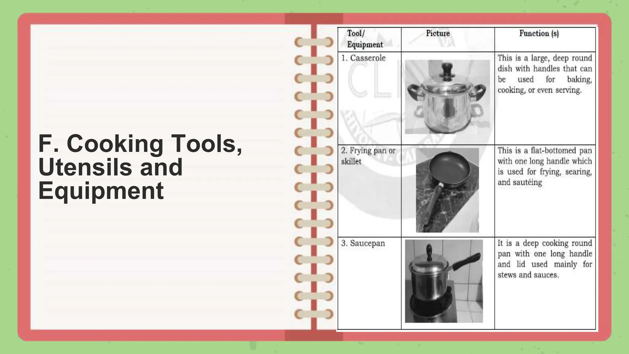 cookery week-1.pptx Technology and Livelihood education | PPT