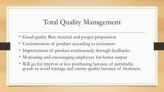 business plan of shakes and salads bar from operational insight | PPTX
