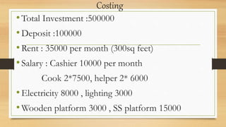 business plan of shakes and salads bar from operational insight | PPTX