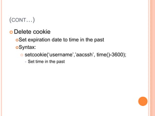 Cookie and session | PPTX