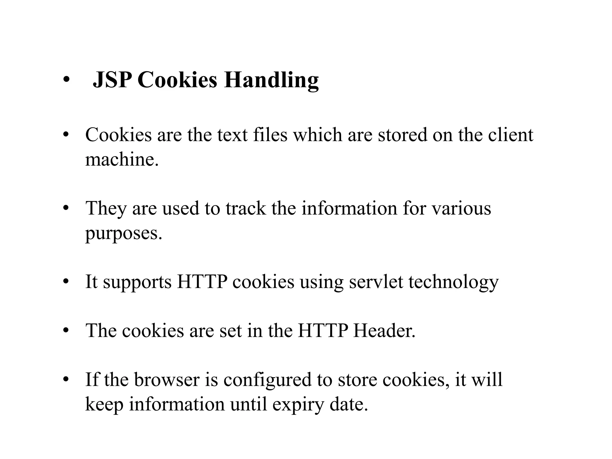 Cookie management using jsp a java | PPTX | Internet | Computing
