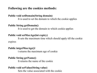 Cookie management using jsp a java | PPTX | Internet | Computing
