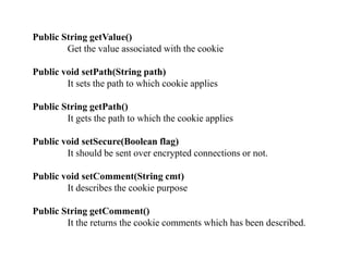 Cookie management using jsp a java | PPTX | Internet | Computing