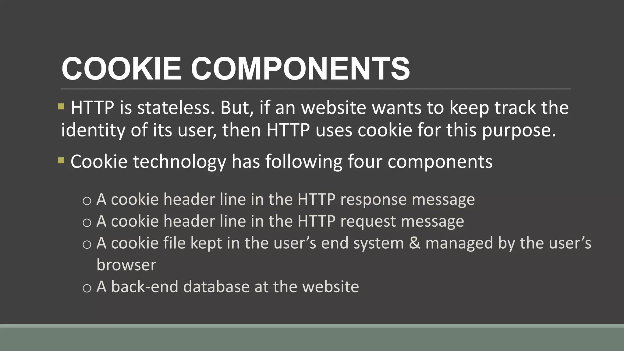 Cookies: HTTP state management mechanism | PPT