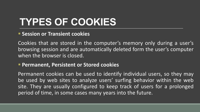 Cookies: HTTP state management mechanism | PPT