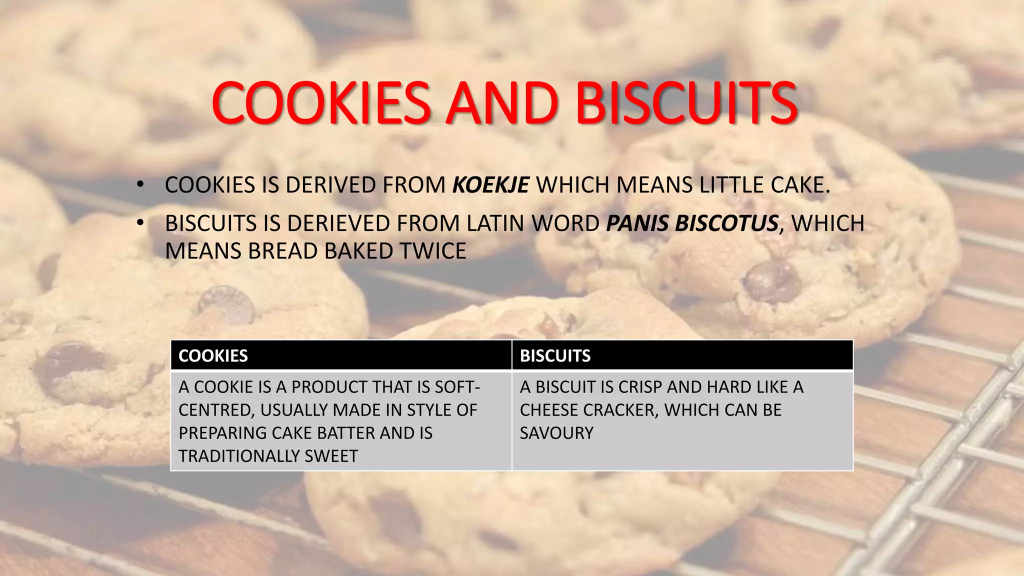 Cookies and biscuits | PPTX