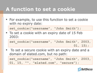 Cookies and sessions | PPT