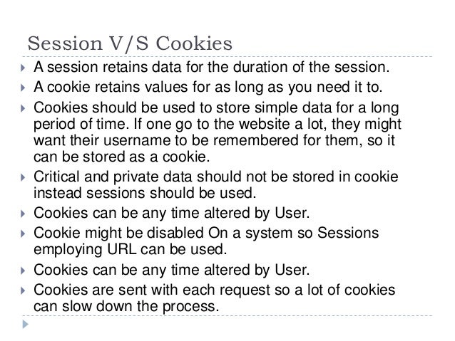 Cookies and sessions