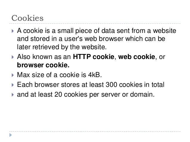 Cookies and sessions