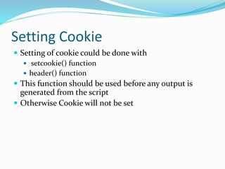 Cookies in php | PPT