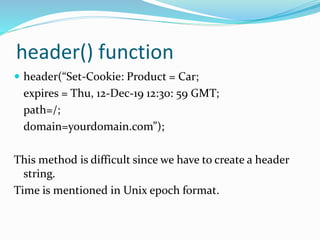 Cookies in php | PPT