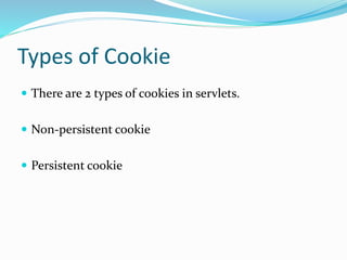 Cookies in servlet | PPT | Internet | Computing
